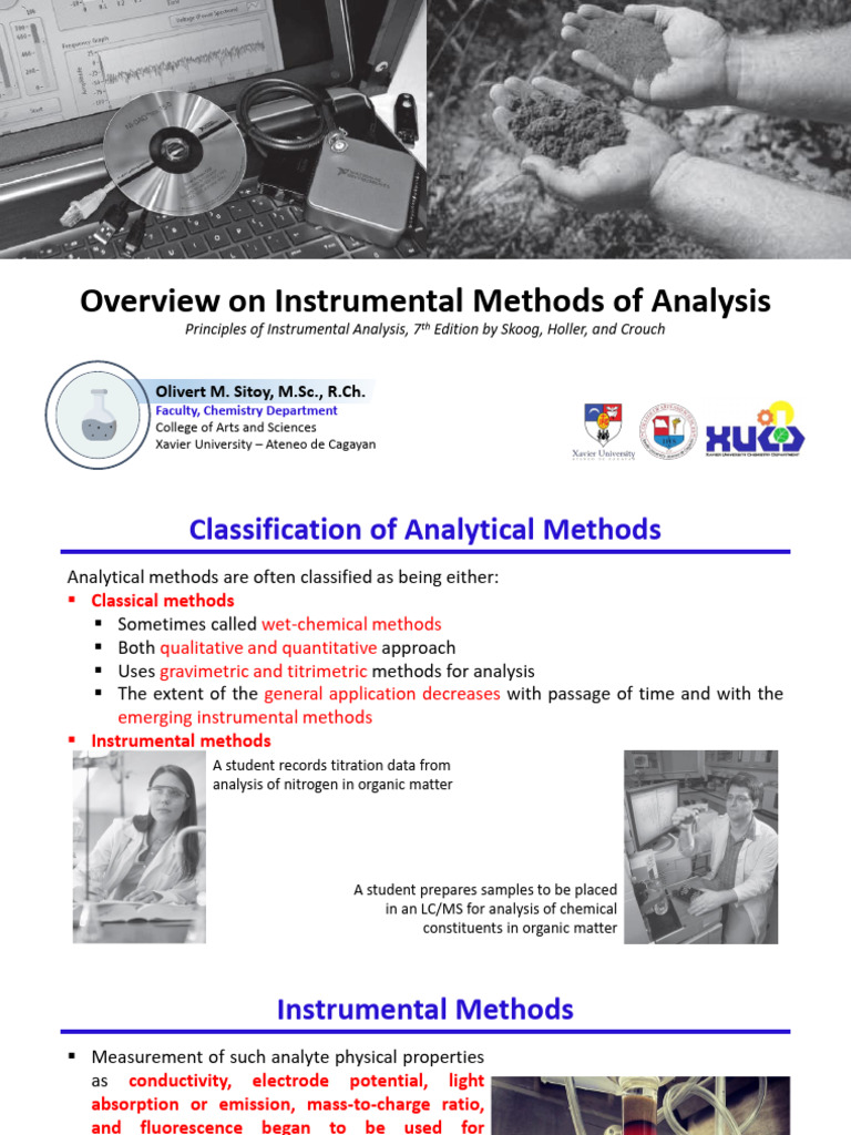 Classification of Instrumental Analysis | PDF | Analytical Chemistry ...
