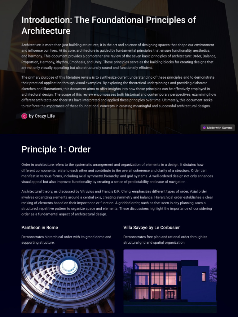 Introduction the Foundational Principles of Architecture | PDF | Rhythm ...