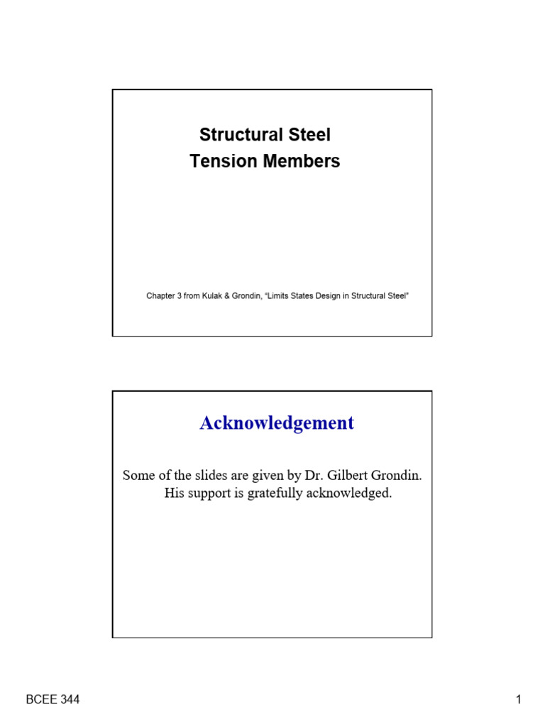 Tension Members in Structural Steel Design | PDF | Shear Stress ...