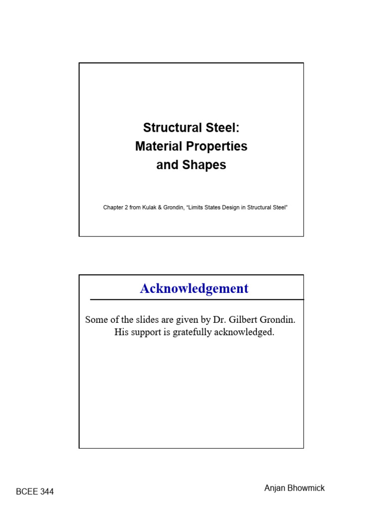 Structural Steel Properties | PDF | Steel | Strength Of Materials