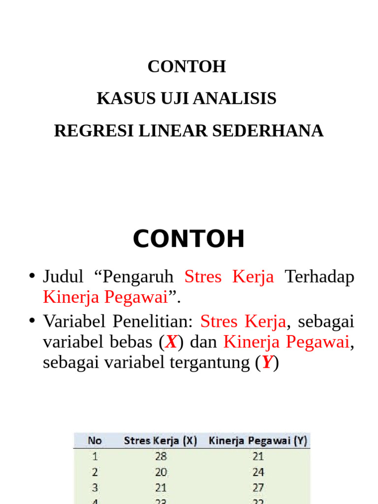 Analisis Regresi Linear Sederhana Dengan Spss | PDF
