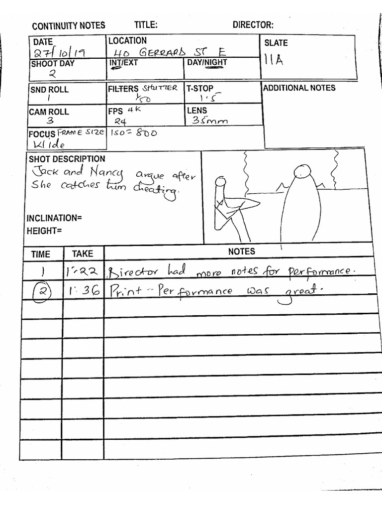 Continuity Sheet Example2 | PDF