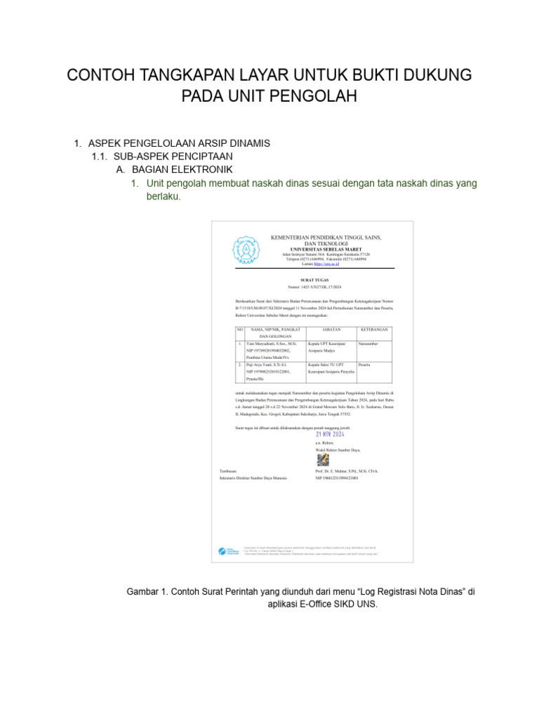 Contoh Tangkapan Layar Untuk Bukti Dukung Pada Up | PDF