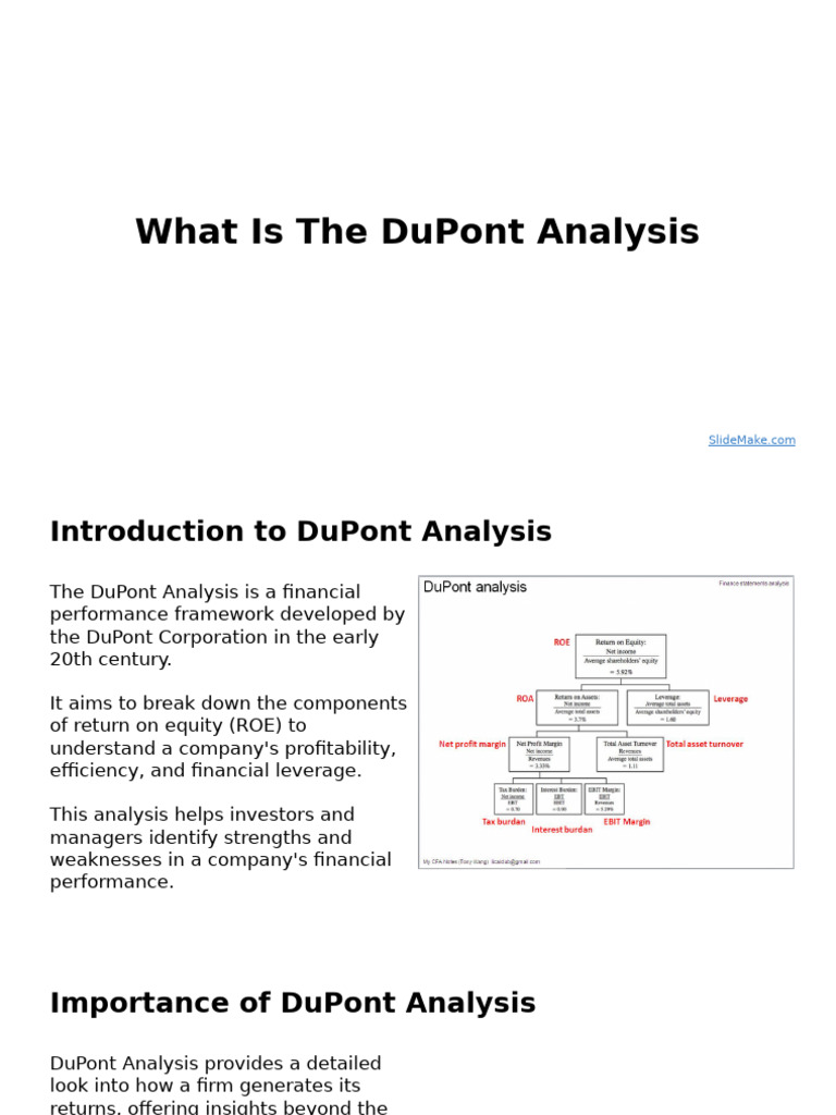 Understanding DuPont Analysis Basics | PDF | Revenue | Leverage (Finance)