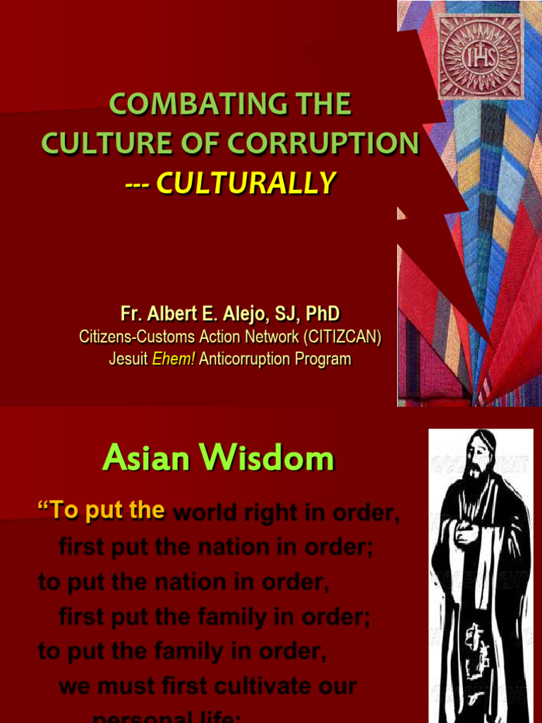 ALEJO - Combating Culture of Corruption | PDF | Corruption