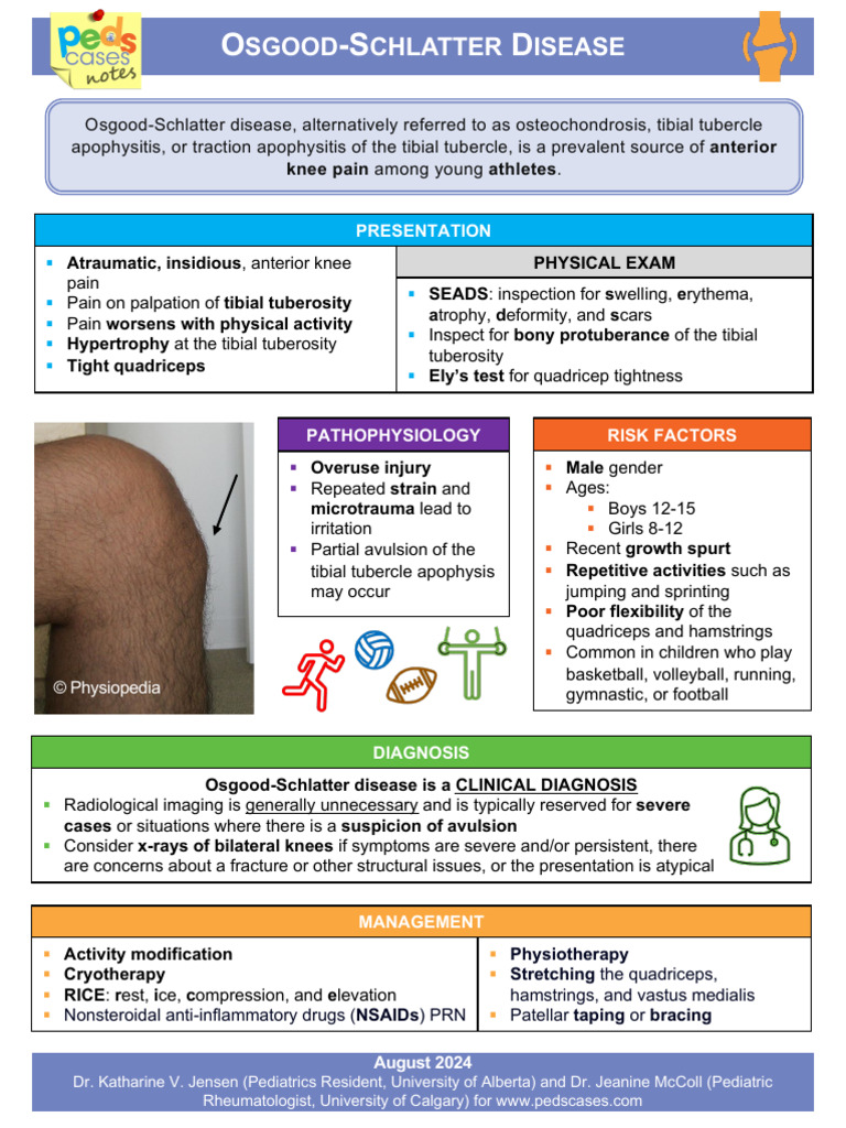 Osgood-Schlatters Disease | PDF | Diseases And Disorders | Injury