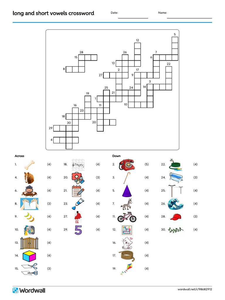 Long and Short Vowels Crossword Crossword | PDF | Chess Theory | Chess