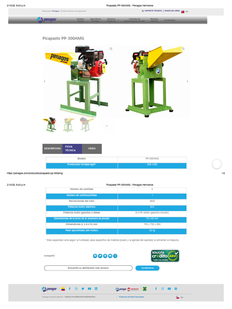 2 Picapasto PP-300AMG - Penagos Hermanos | PDF