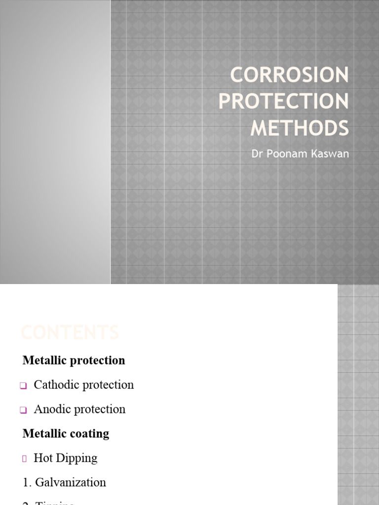 Corrosion Protection Techniques Explained | PDF | Corrosion | Anode