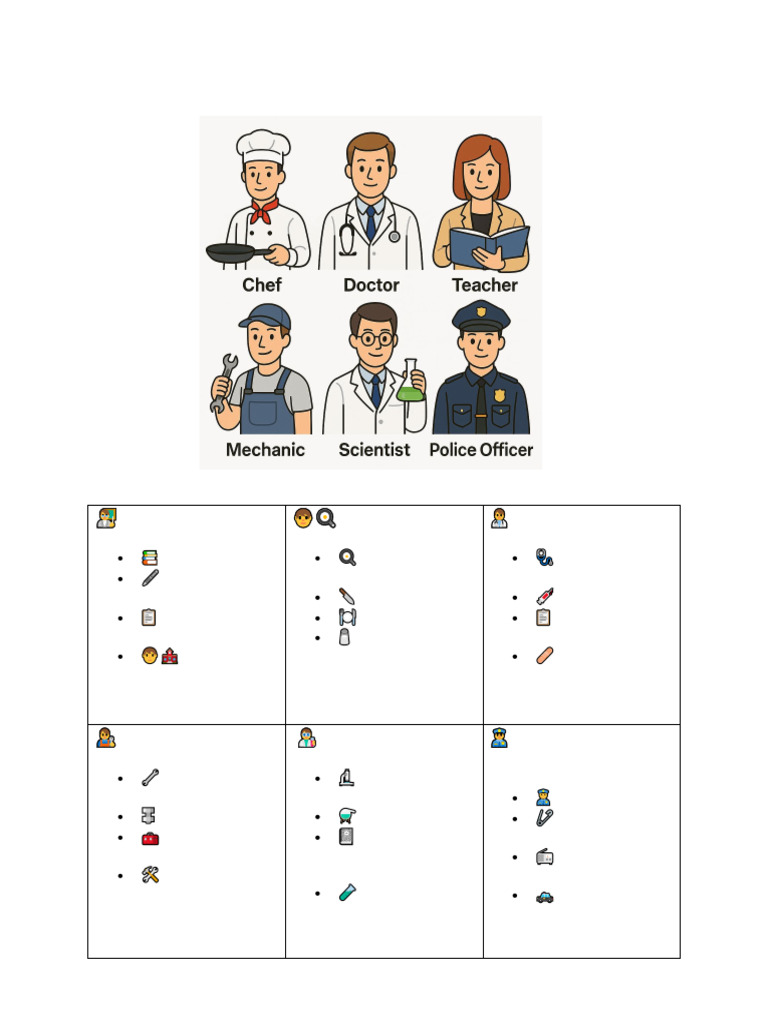 Professions and Simple Present Practice | PDF