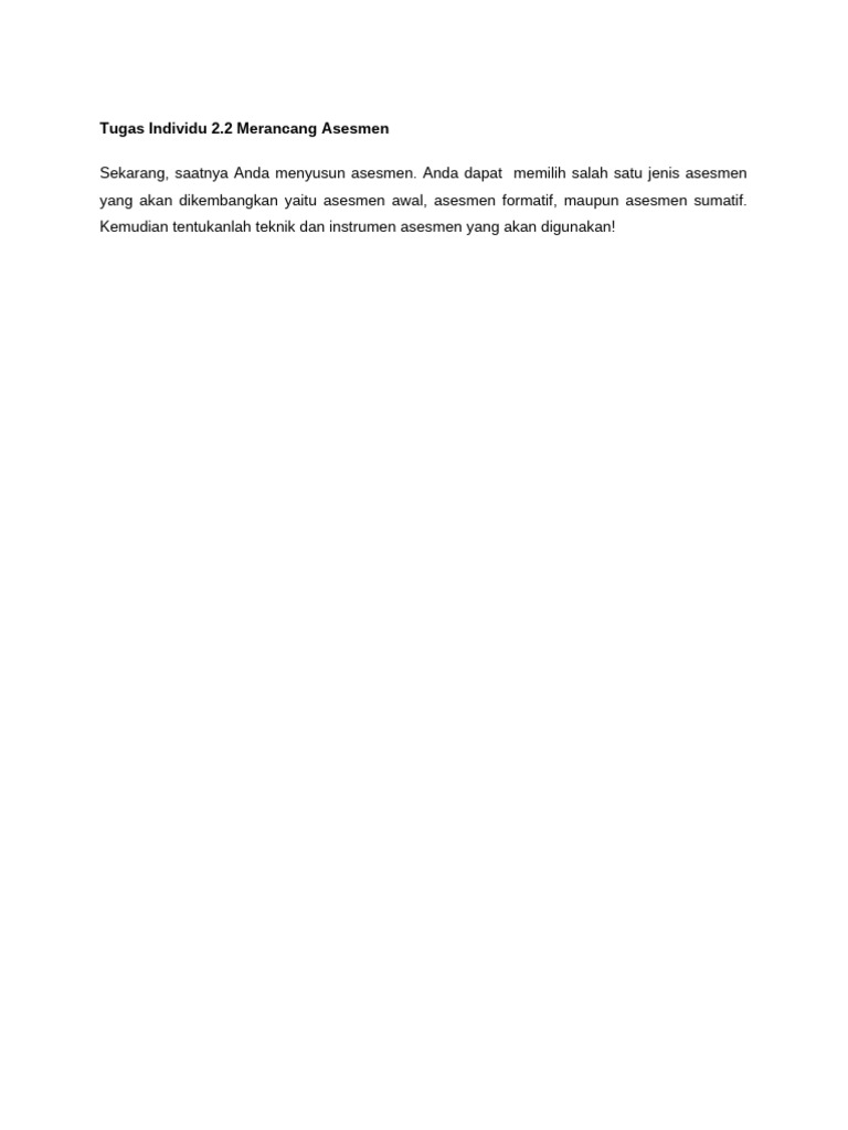 Tugas Individu 2.2. Menyusun Instrumen | PDF