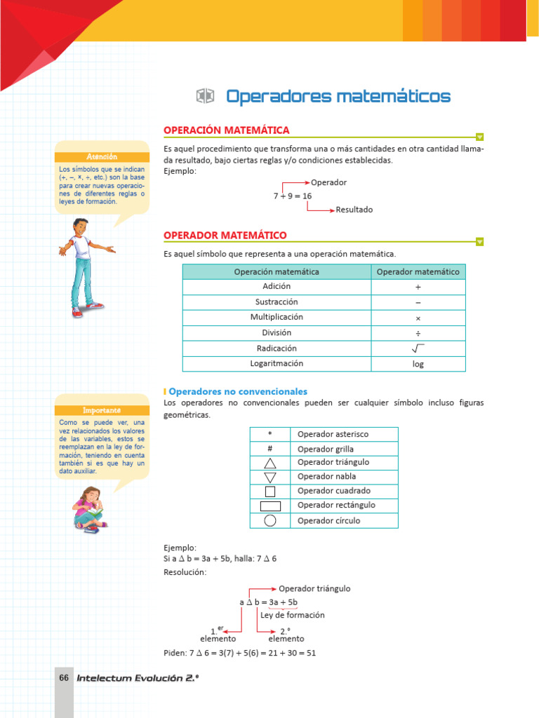 Operadores Matemáticos y Ejercicios | PDF | Triángulo | Objetos geométricos