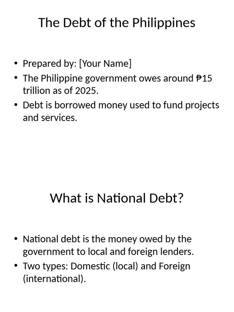 Understanding the Philippines' National Debt | PDF