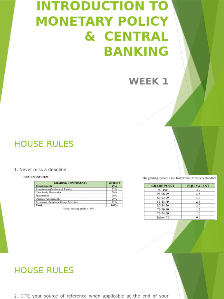 Introduction To Monetary Policy & Central Banking | PDF | Money | Legal ...