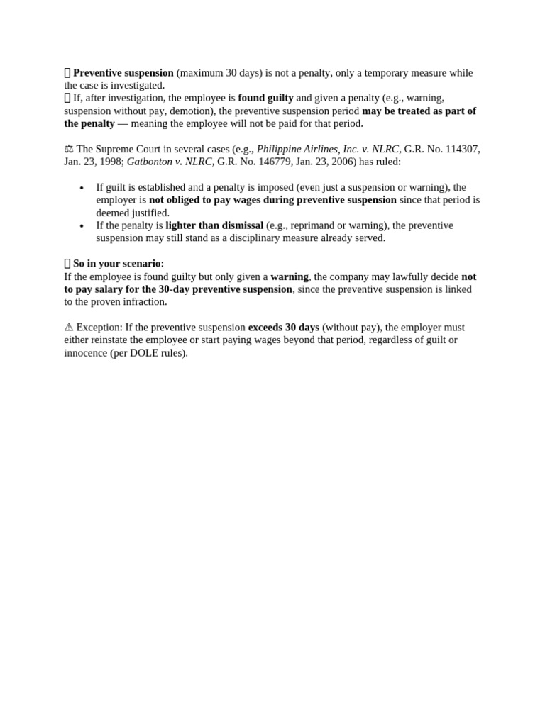 Understanding Preventive Suspension | PDF