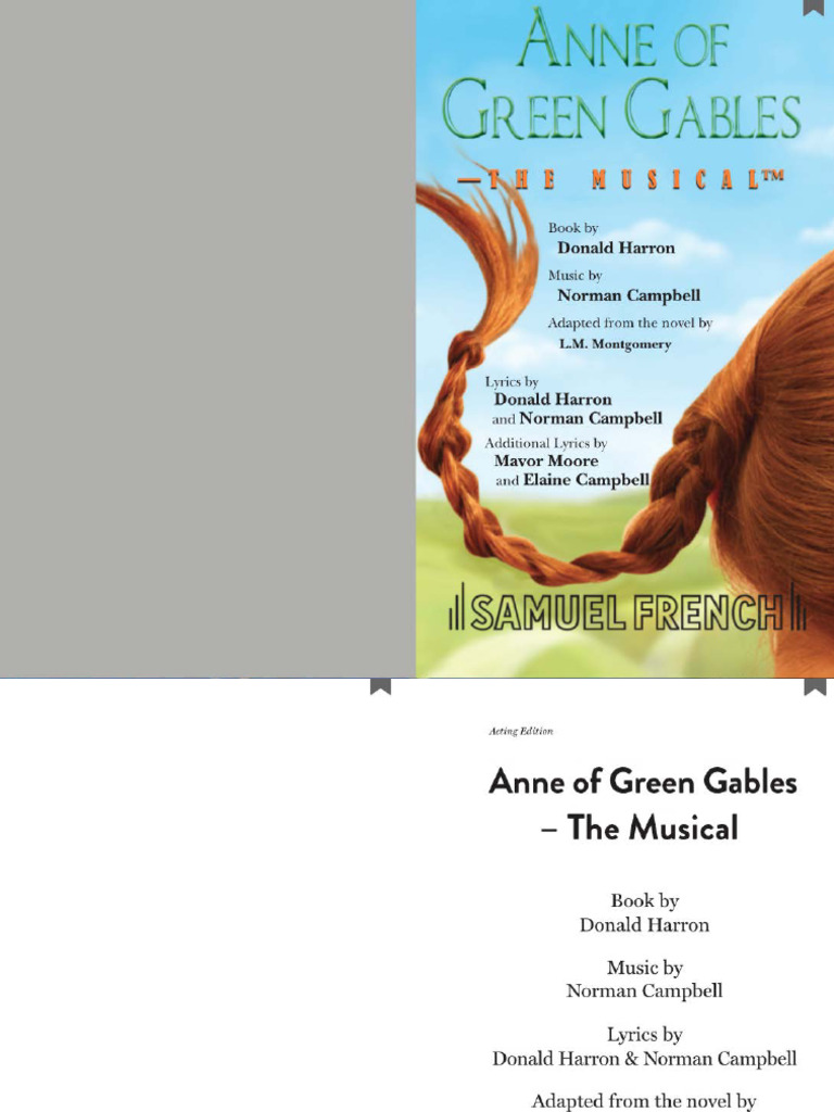 Anne of Green Gables The Musical - Libretto | PDF
