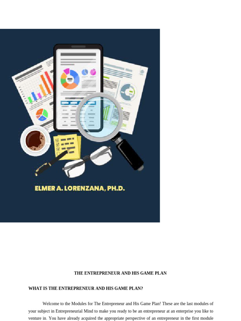 Entrepreneur's Game Plan for Success | PDF | Swot Analysis | Strategic ...
