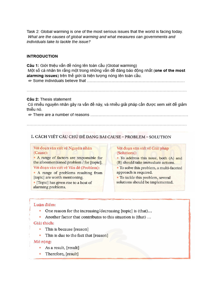 Task 2 - Cause and Solution | PDF