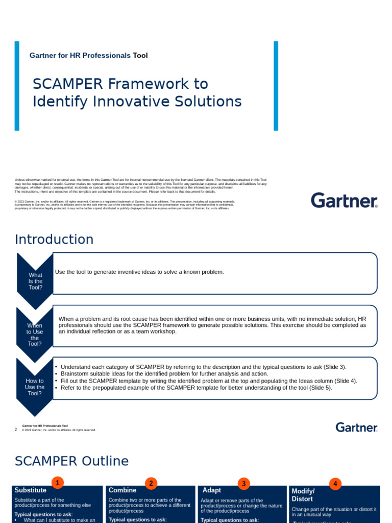 SCAMPER To Identify Innovative Solutions | PDF | Business