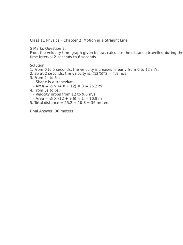 Physics Q7 Explanation With Graph | PDF