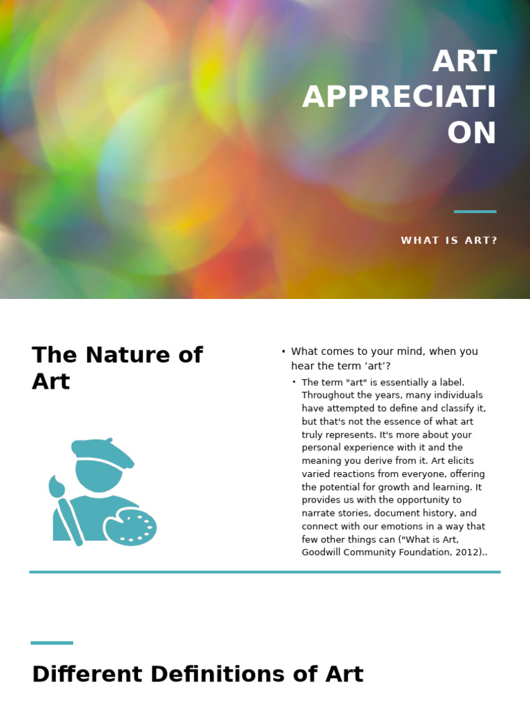 Prelim Lesson 1 Art Appreciation | PDF | Emotions | Feeling
