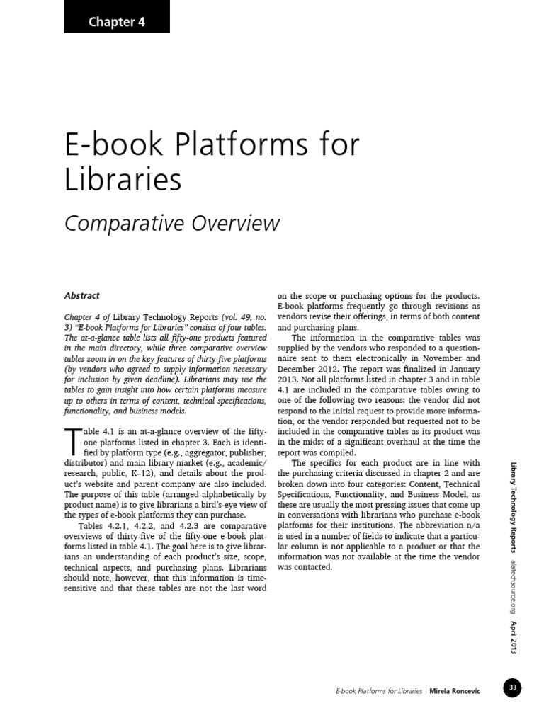 E-book Platforms Overview for Libraries | PDF | E Reader | Amazon Kindle