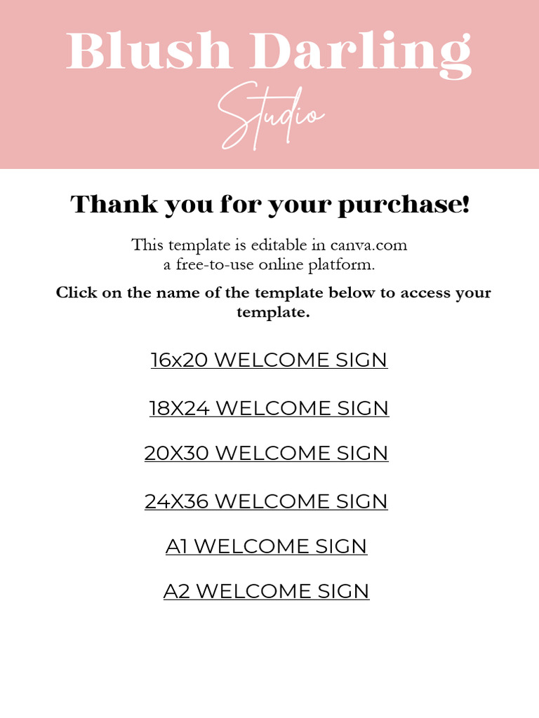 AccessLinkandInstructions WelcomeSign | PDF