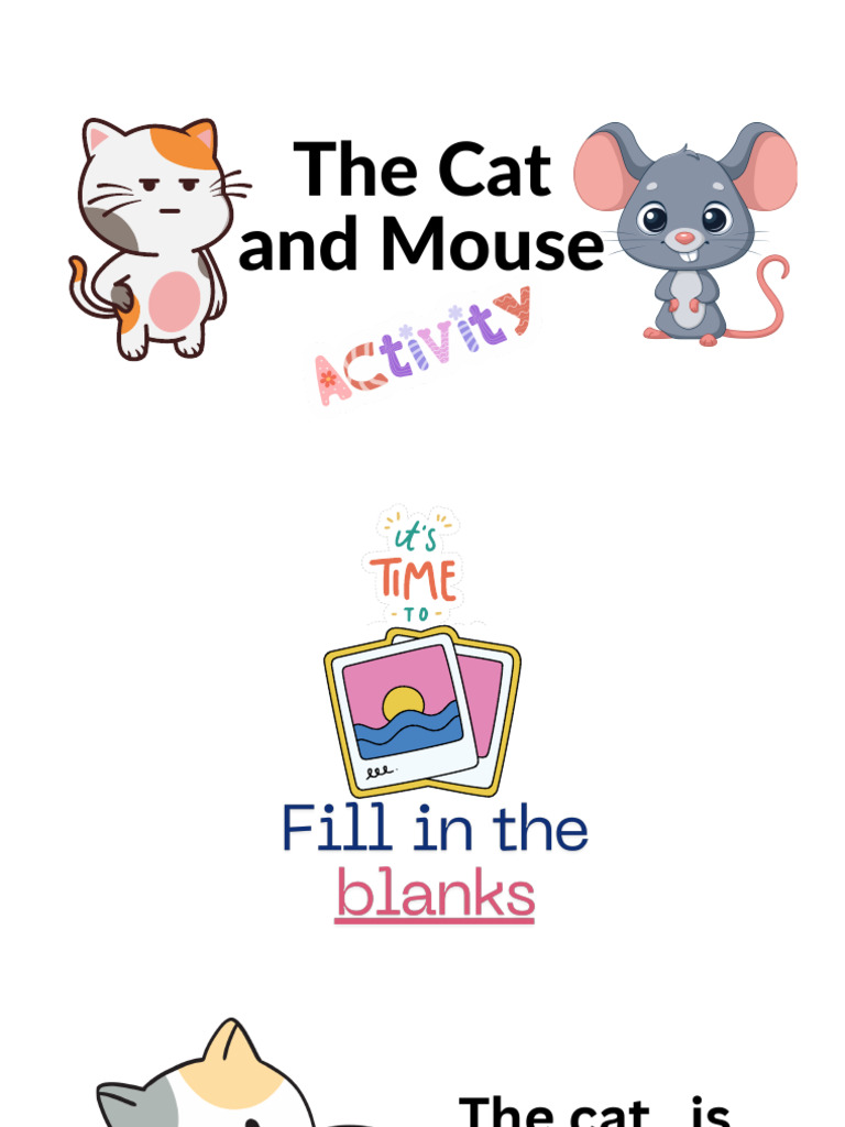 The Cat Is Bored - Fill in The Blank | PDF