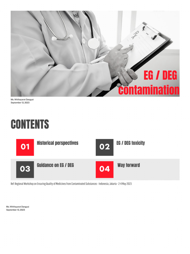 EG & DEG Contamination Situation | PDF