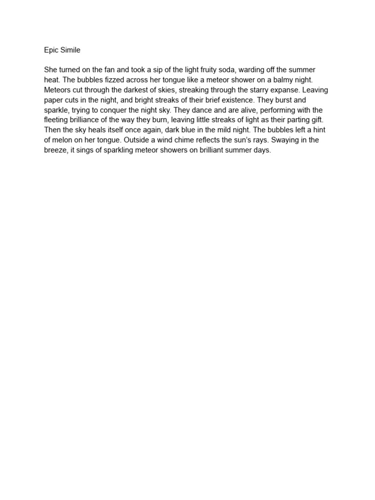 Epic Simile | PDF
