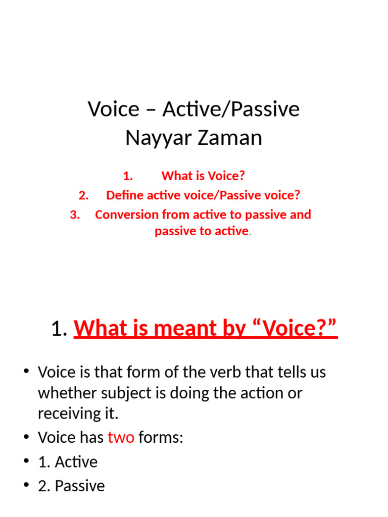 Active and Passive Voice Explained | PDF | Verb | Subject (Grammar)