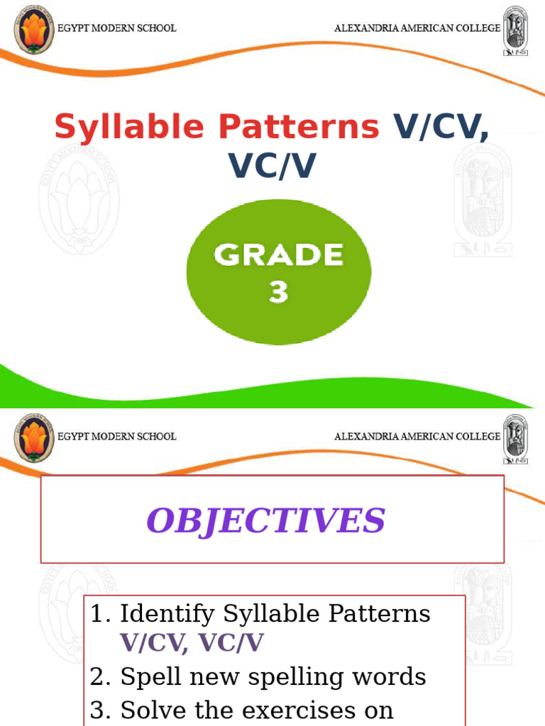 Syllable Patterns V/CV and VC/V Worksheet | PDF | Syllable | Vowel