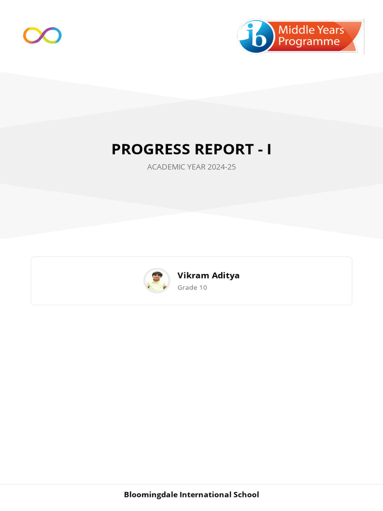 Grade 10 Progress Report 2024-25 | PDF | Critical Thinking | Science