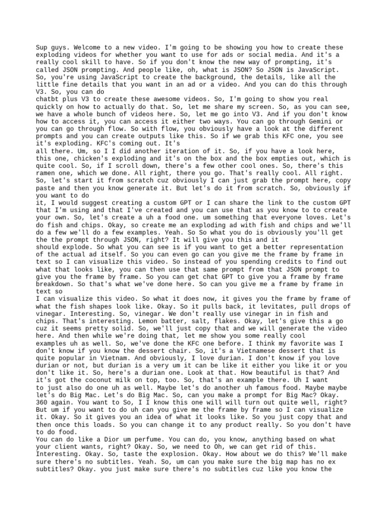 NoteGPT_How to Make Exploding Ad Videos with VEO 3 in Minutes! (1) | PDF