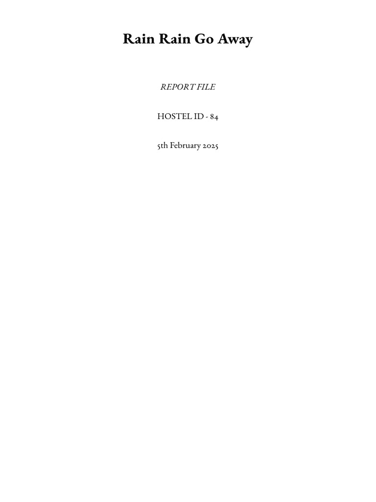 84 Rain Rain Go Away Report | PDF | Analog To Digital Converter | Logic ...