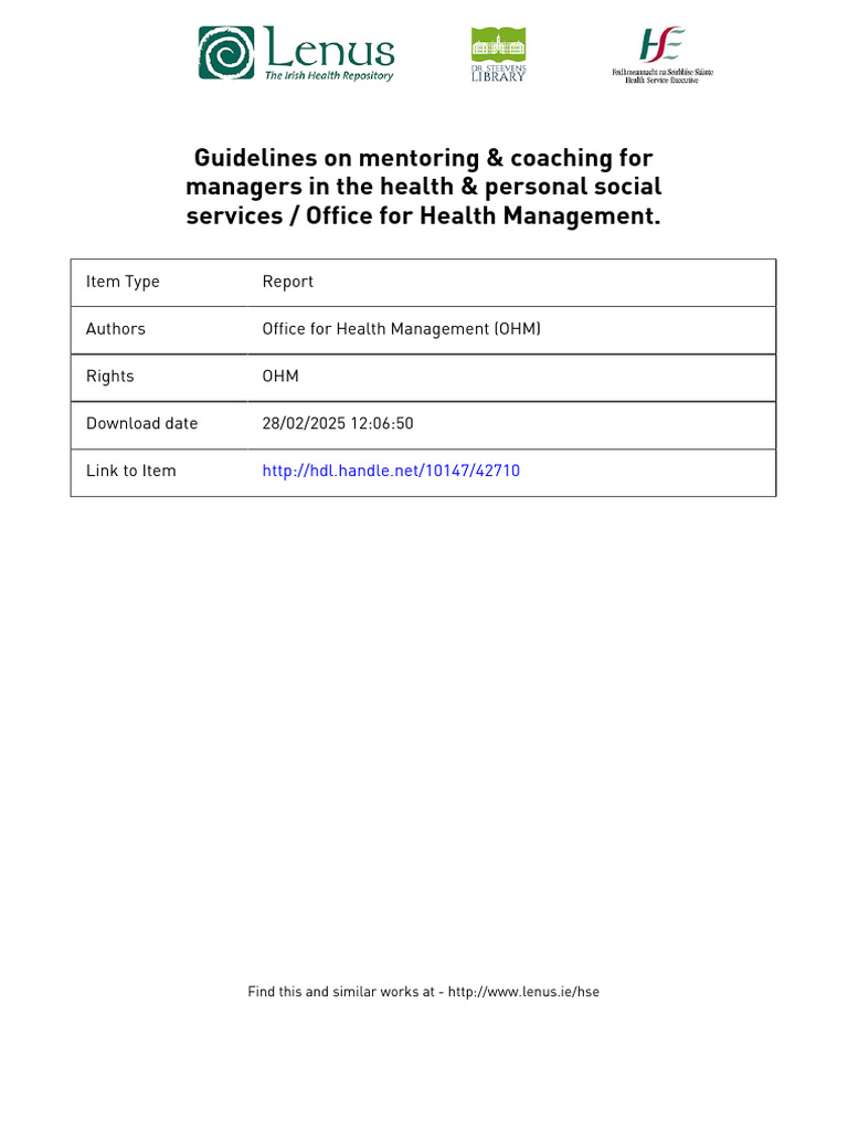 Mentoring and Coaching Guidelines | PDF | Mentorship | Learning
