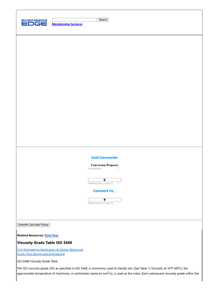 ISO 3448 Viscosity Grade Table | PDF | Viscosity | Engineering