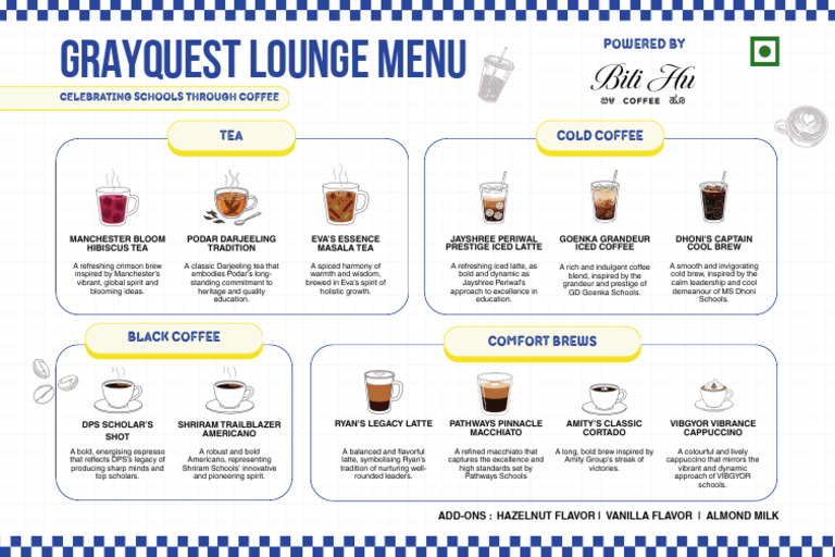 School-Inspired Coffee & Tea Menu | PDF | Coffee | Hot Drinks