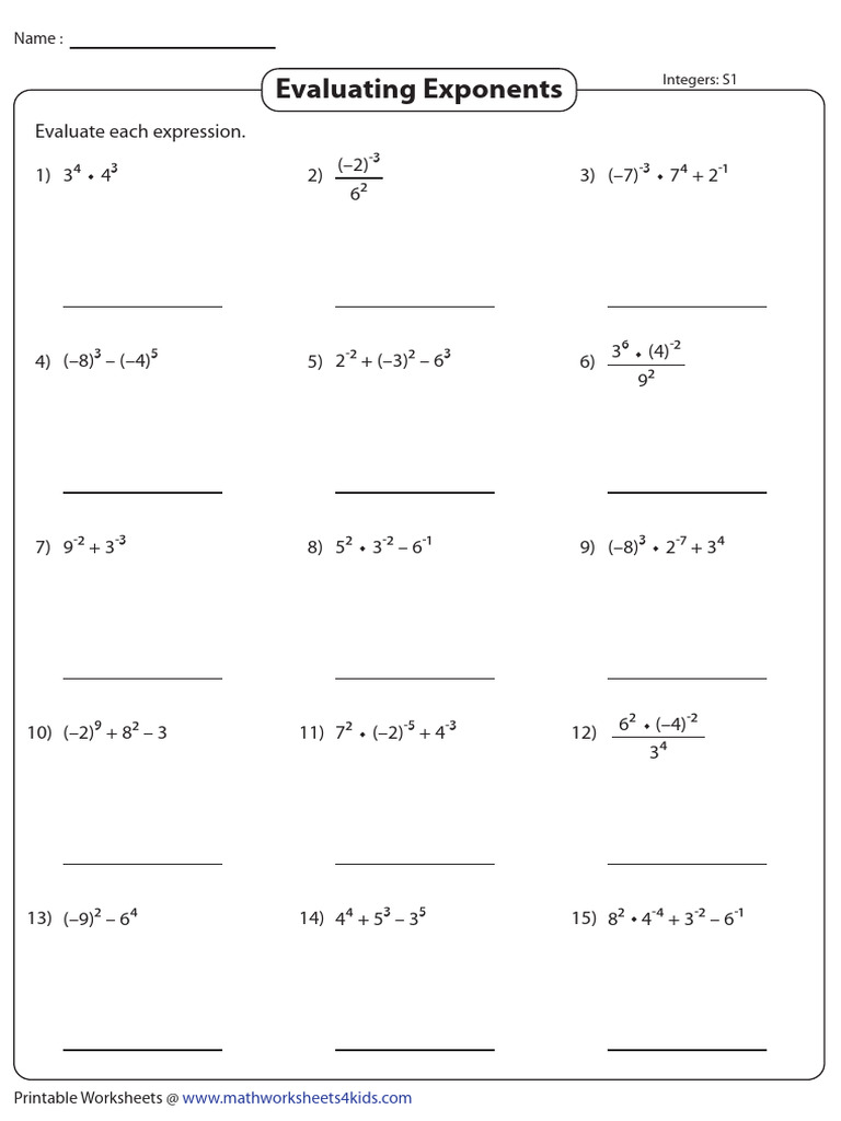 Exponents Operation Exponents Integers All Key | PDF | Arithmetic