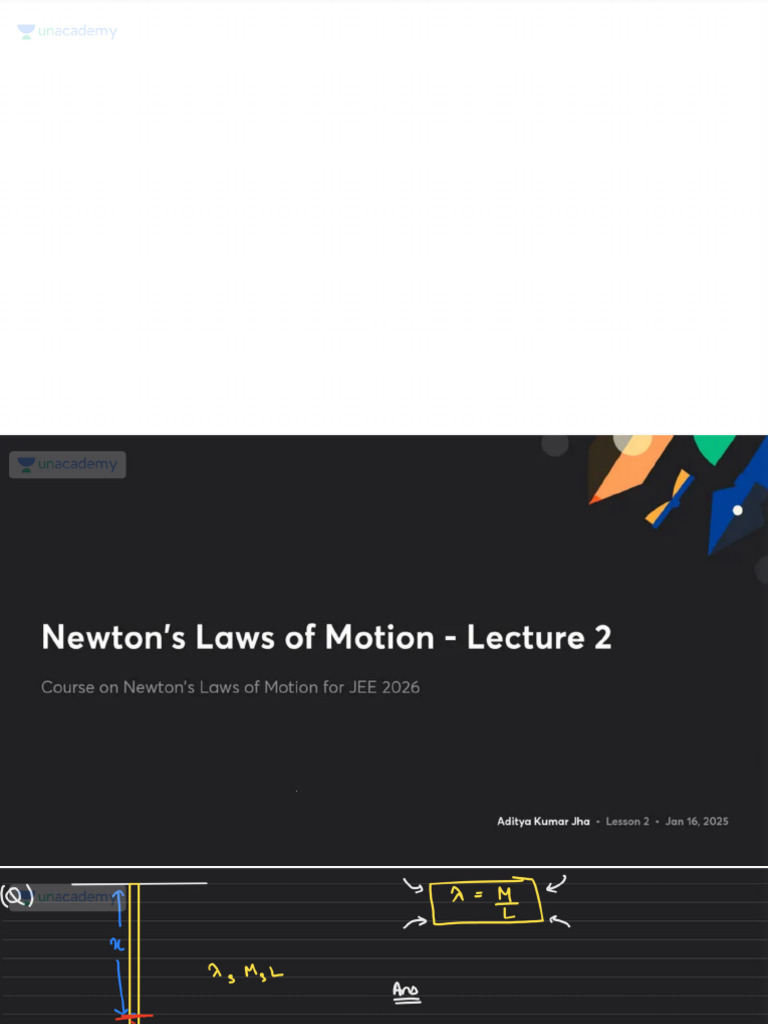Newtons Laws of Motion Lecture 2 With Anno | PDF