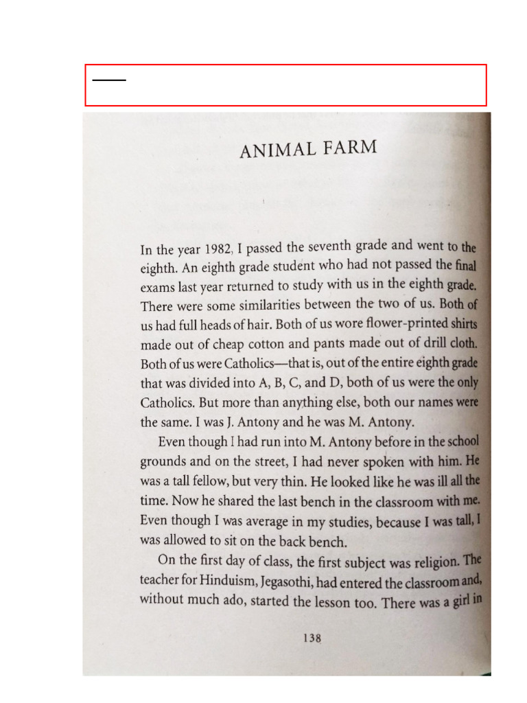 Shobasakthis Animal Farm (Short Story) | PDF