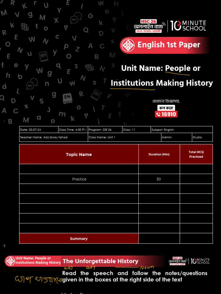People Making History: English Unit 1 | PDF | Zulfikar Ali Bhutto