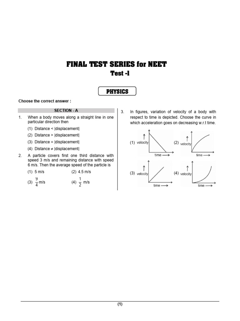 Kinematics Mains and Advanced Sums | PDF | Acceleration | Motion (Physics)