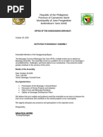 Barangay Assembly Post Activity Report 2025 | PDF