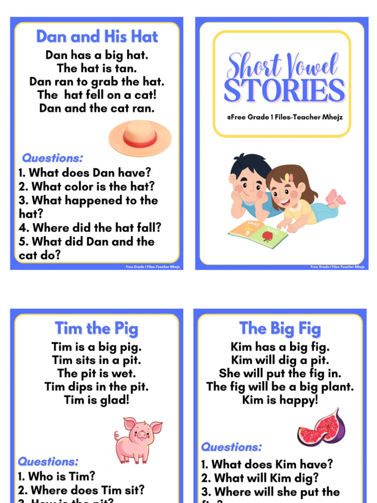 Short Vowel Stories | PDF