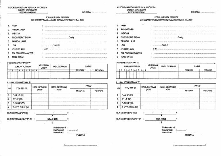Blanko Jasmani II 2025 | PDF