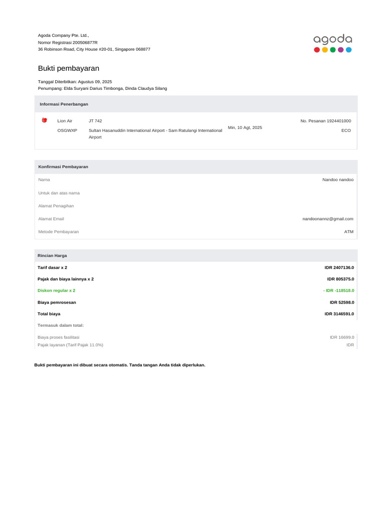 RECEIPT Enclosed | PDF