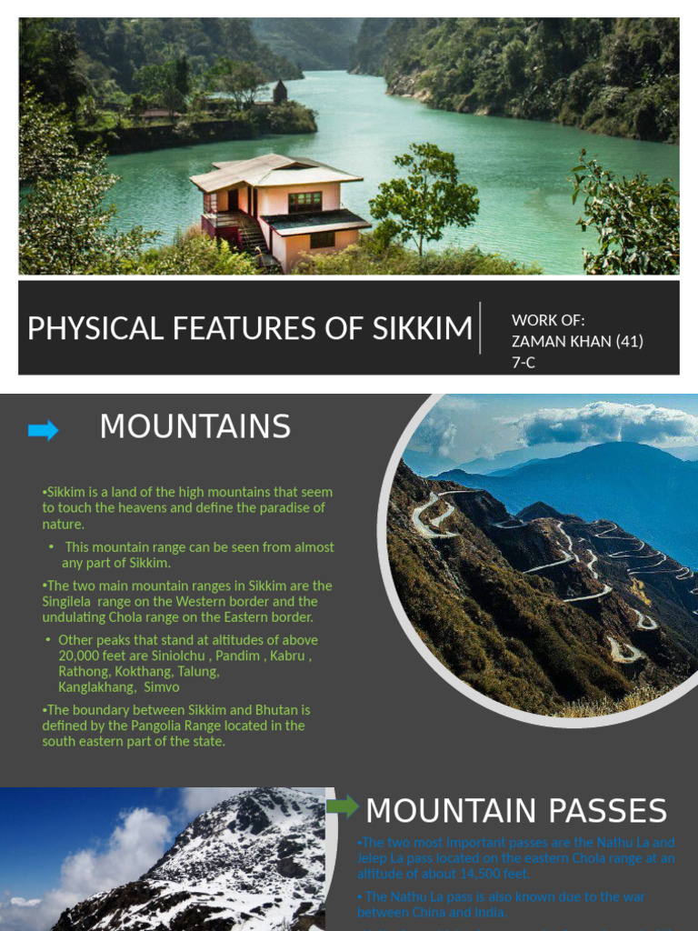 Physical Features of Sikkim Explained | PDF | River | Earth Sciences