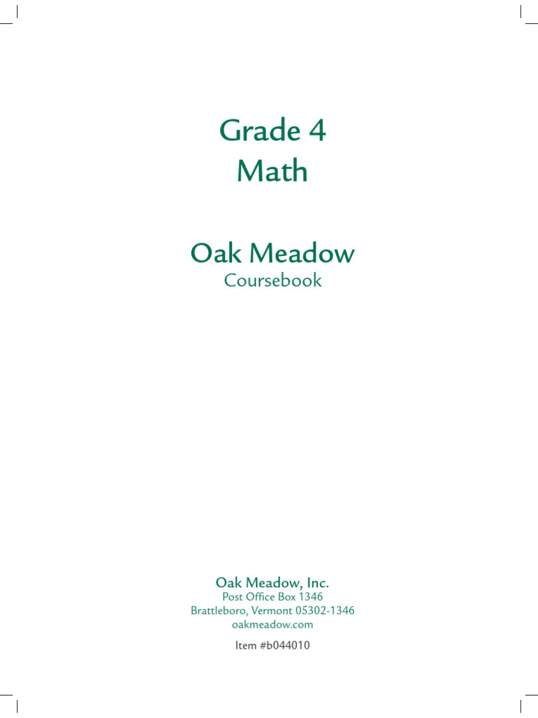 Grade 4 Math Coursebook Overview | PDF | Mathematics | Arithmetic
