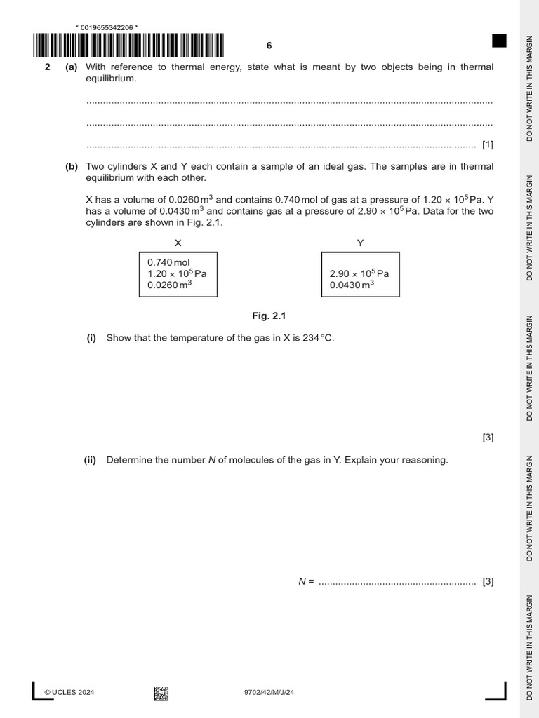 9702 - Past Paper 42 Practice (s24 Topic 14, 15, 16) | PDF | Gases ...